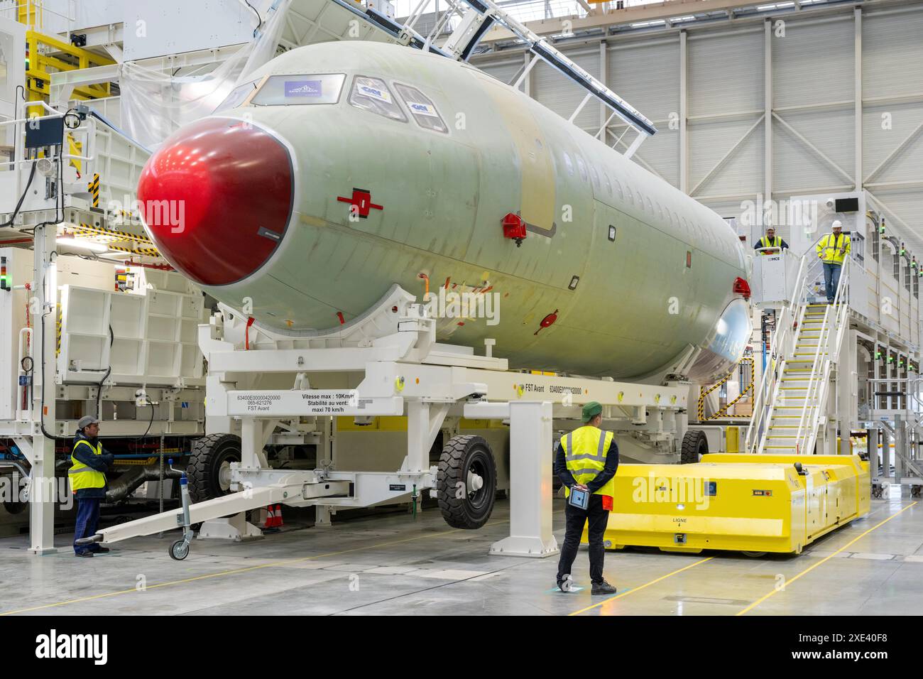 A321neo Final Assembly Line (FAL) fuselage moving to Station 41 ...