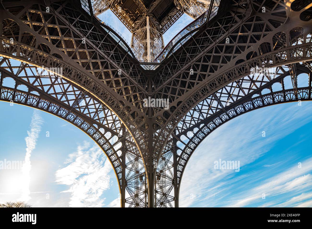 Eiffel Tower from below, Paris, France Stock Photo - Alamy
