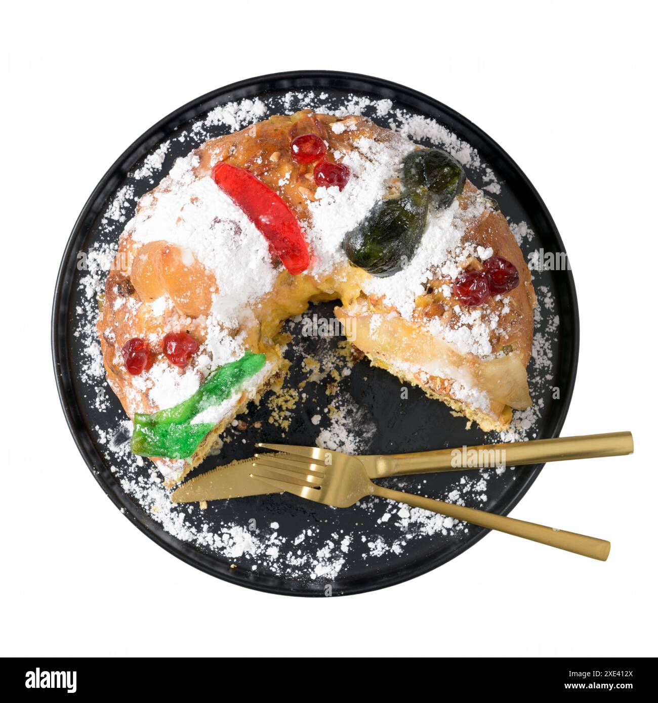 Bolo do Rei or King's Sliced Cake Stock Photo - Alamy