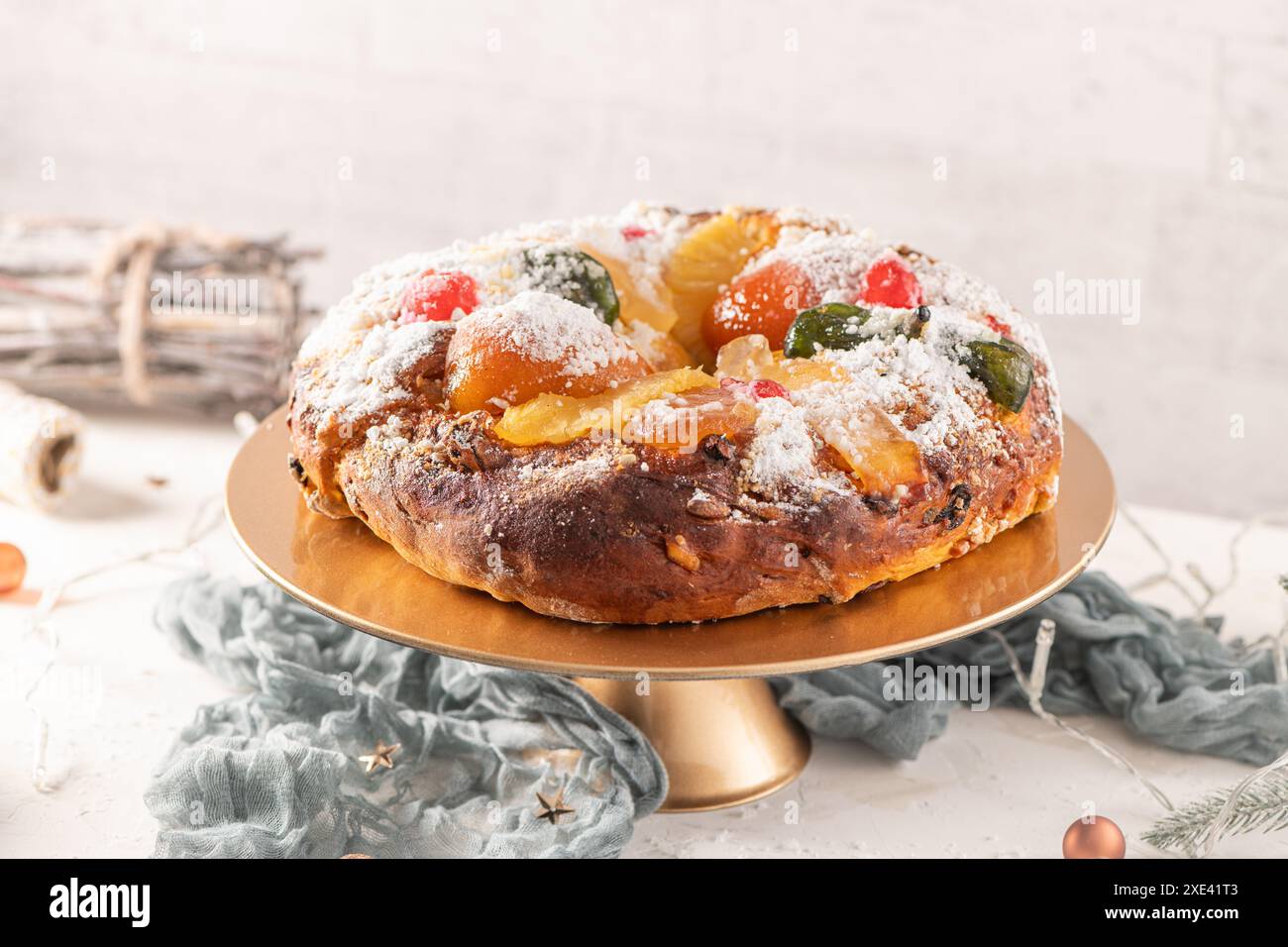 Bolo do Rei or King's Cake Stock Photo - Alamy