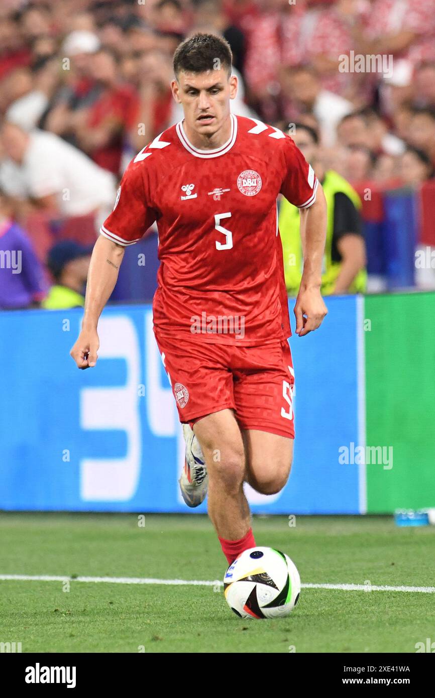 MUNICH, GERMANY - JUNE 25: Joakim Maehle of Denmark during the UEFA ...