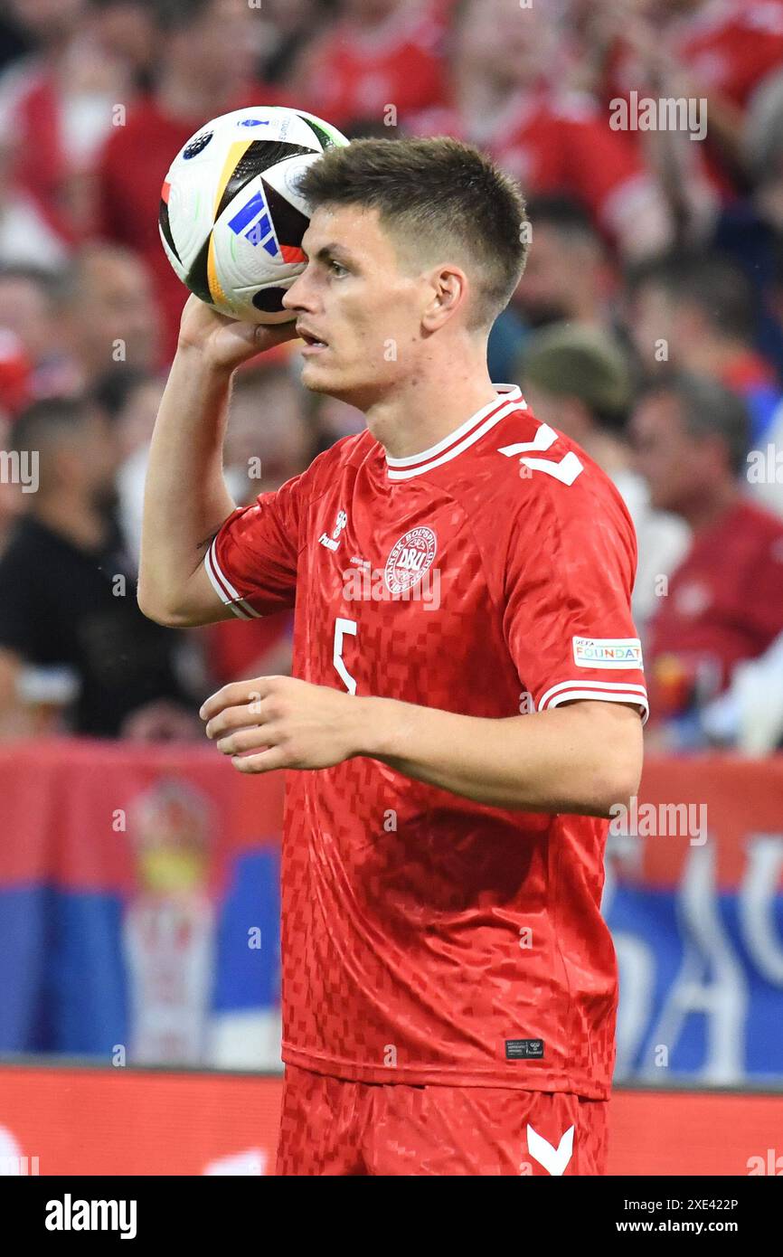 MUNICH, GERMANY - JUNE 25: Joakim Maehle of Denmark during the UEFA ...