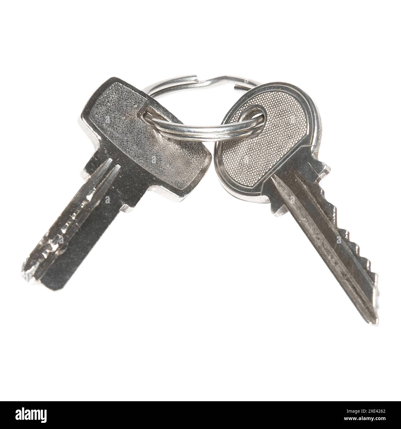 Two silver keys Stock Photo - Alamy