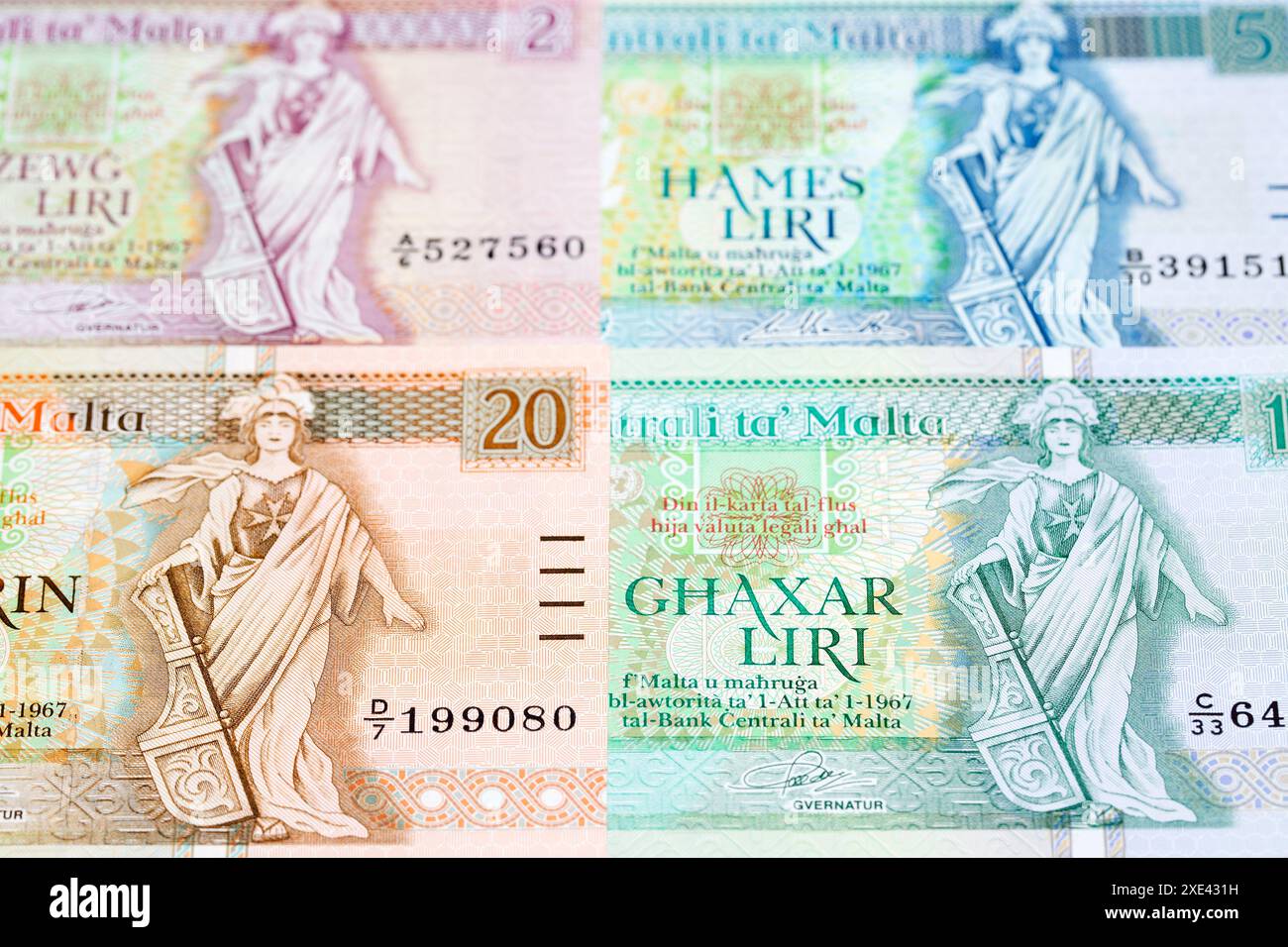 Maltese money a business background Stock Photo - Alamy