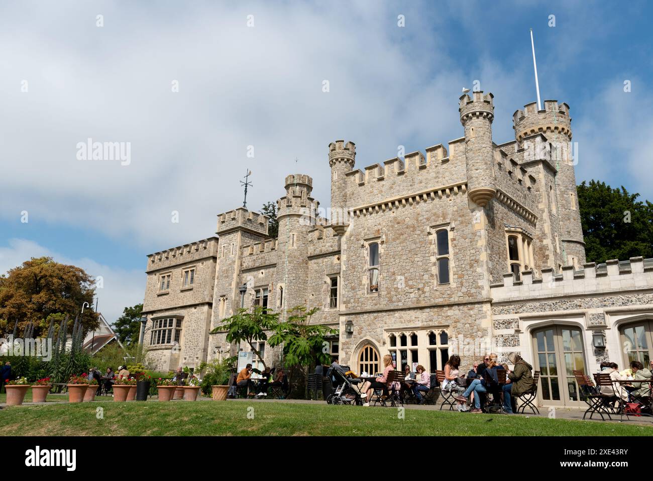 Whitstable castle landmark . Old medieval fort view cafe and public ...