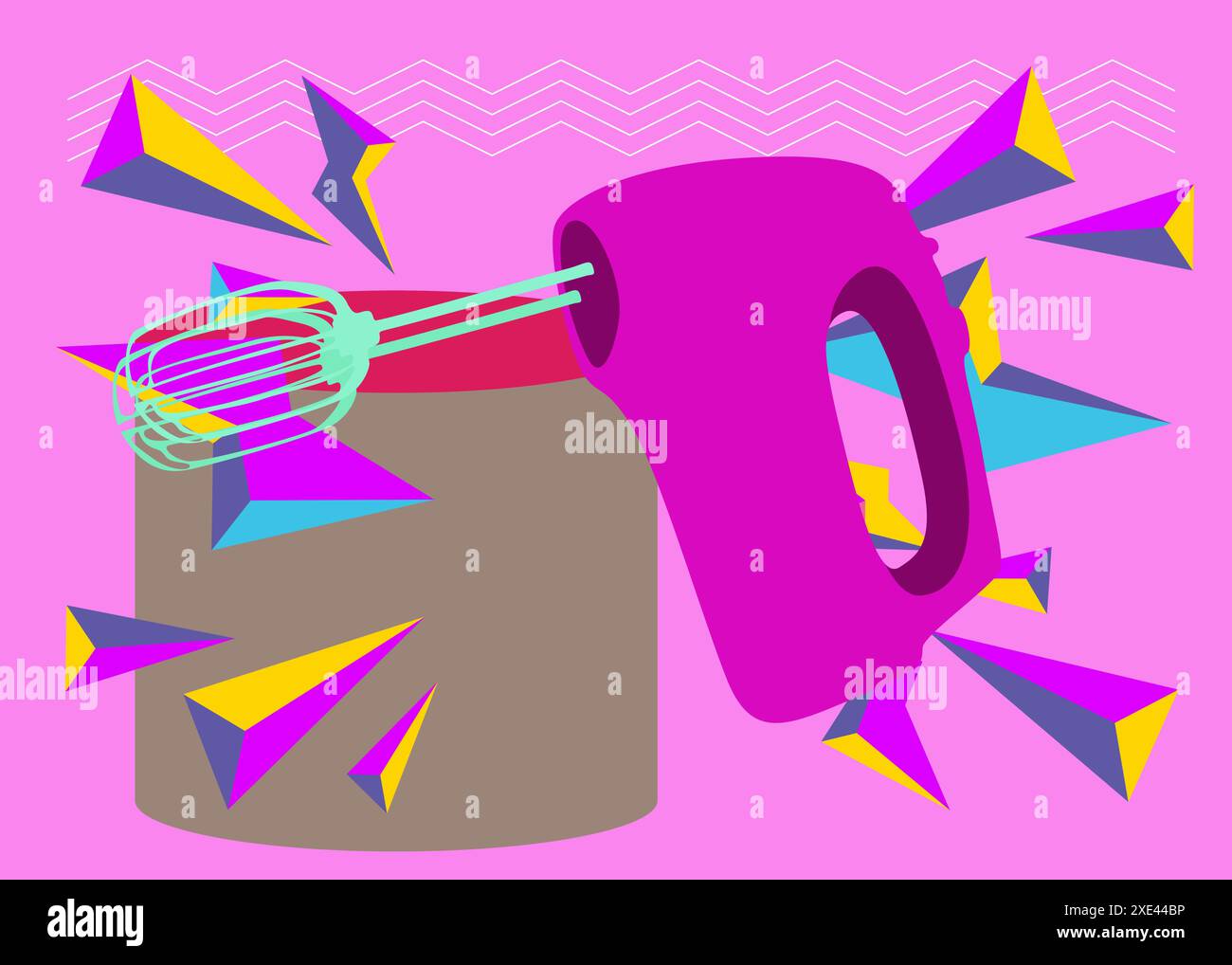 Mixer geometrical graphic retro theme background. Minimal geometric ...