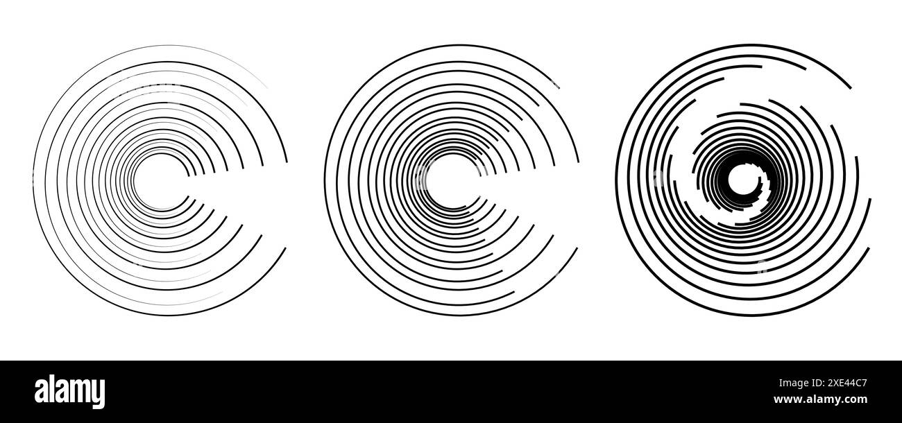 Dynamic transition illusion lines in a circle Stock Vector Images - Alamy