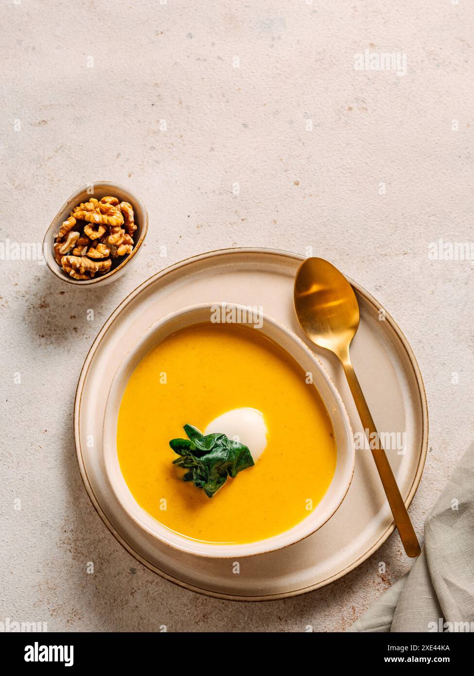 Bowl rich creamy pumpkin hi-res stock photography and images - Alamy