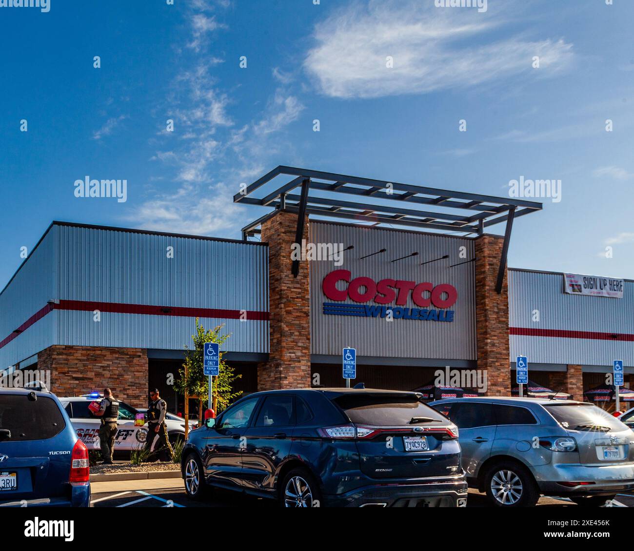 The New Costco in Riverbank California at 8:45 inn the morning of its ...