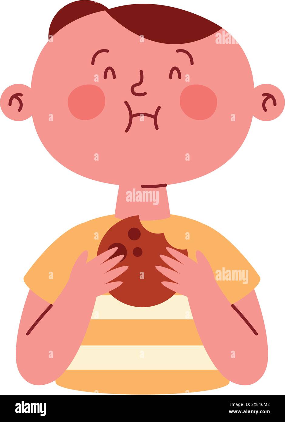 Cartoon child eating chocolate hi-res stock photography and images - Alamy