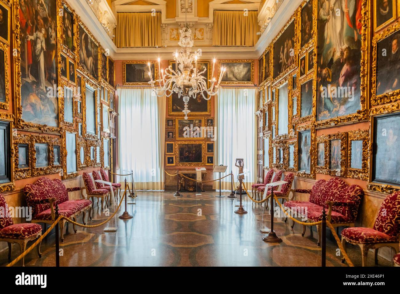 Isola Bella, Italy - Borromeo's villa interior with paintings ...