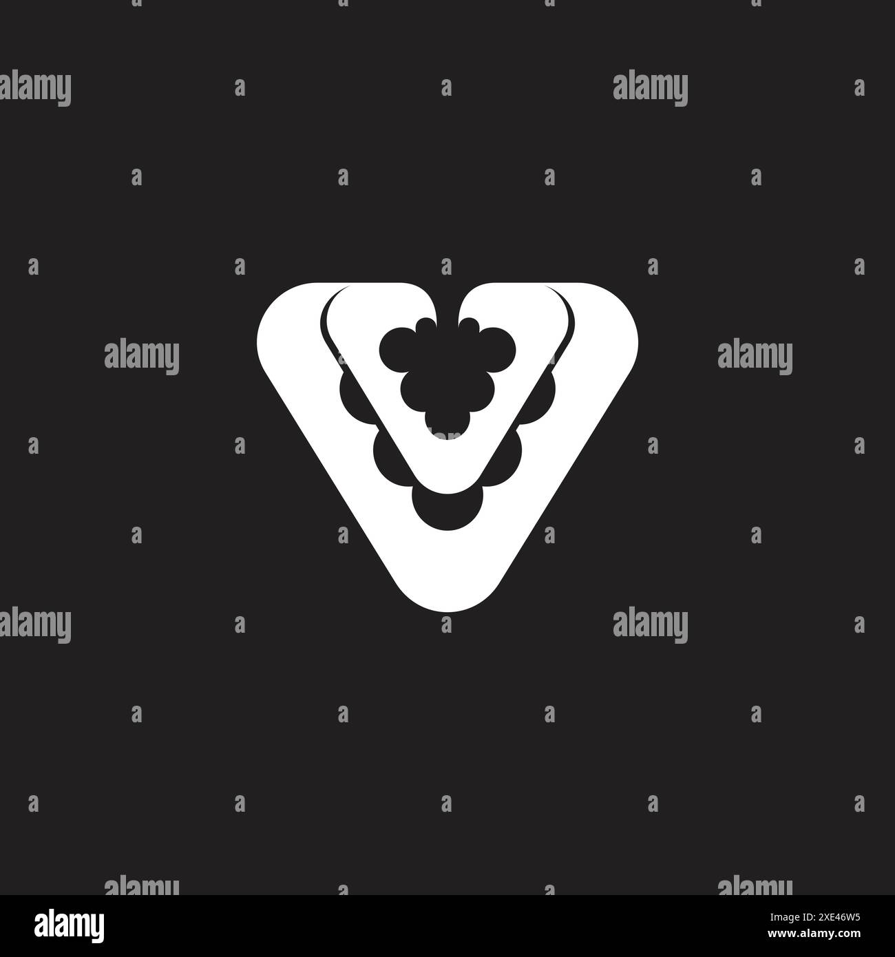 letter v abstract 3d paper triangle logo vector Stock Vector Image ...