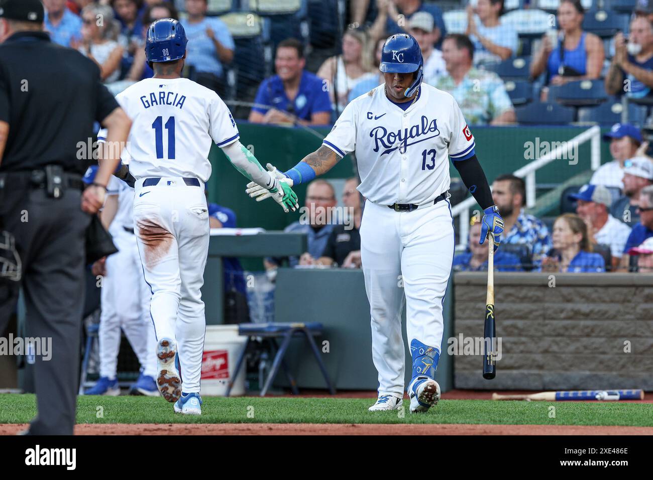 Kansas City, MO, USA. 25th June, 2024. Kansas City Royals catcher ...