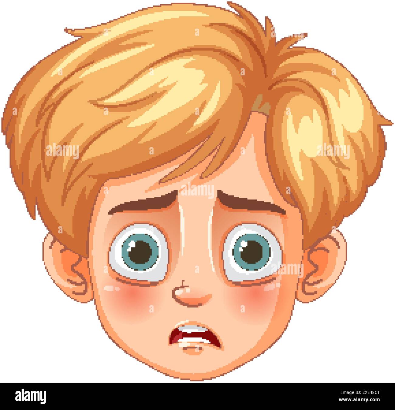 Illustration of a boy looking worried Stock Vector Image & Art - Alamy