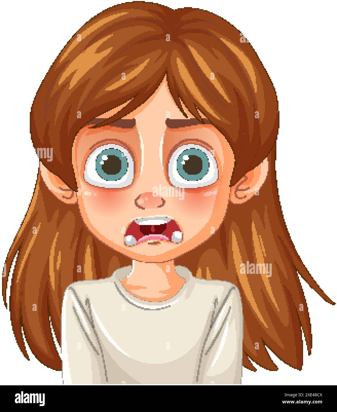A girl with a shocked expression Stock Vector Image & Art - Alamy