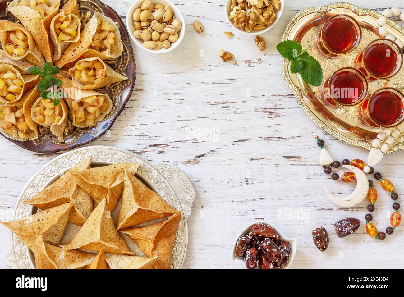 Ramadan kareem festive, fasting, halal food. Ramadan menu: assorted ...