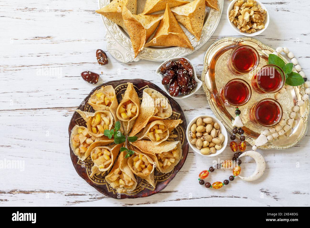 Ramadan kareem festive, fasting, halal food. Ramadan menu: assorted ...