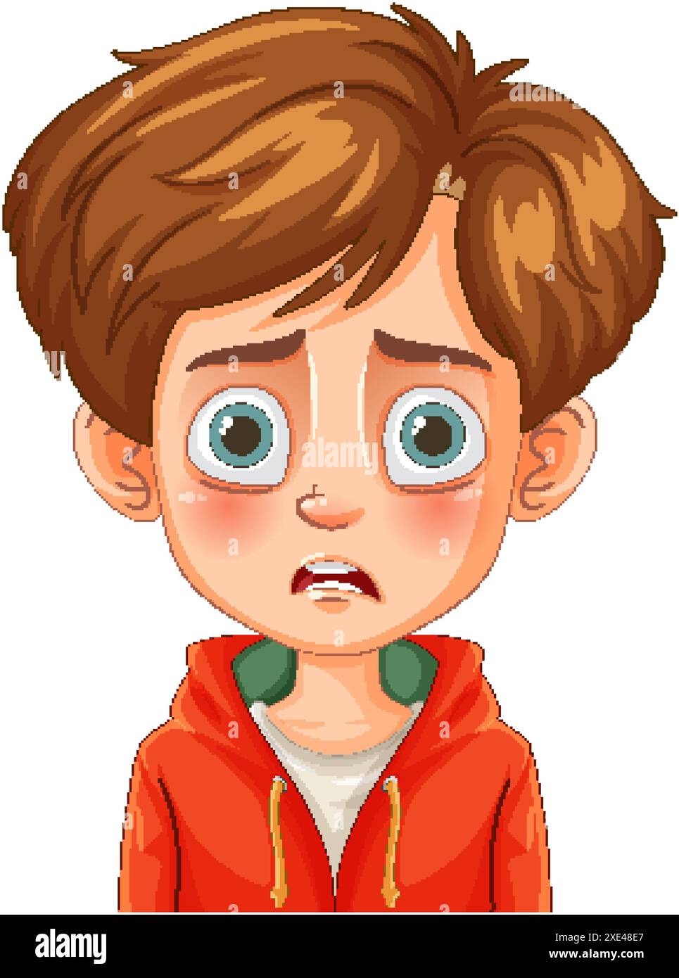 Illustration of a concerned young boy Stock Vector Image & Art - Alamy