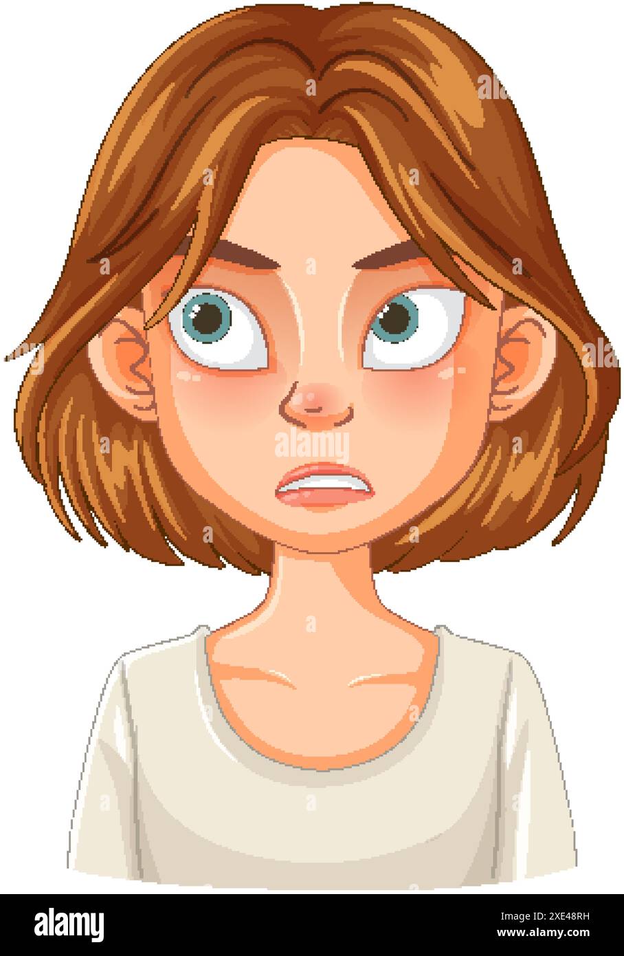 A girl with a surprised expression Stock Vector Image & Art - Alamy