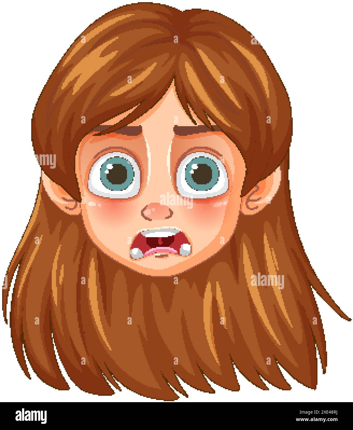 A Girl With A Shocked Expression Stock Vector Image And Art Alamy