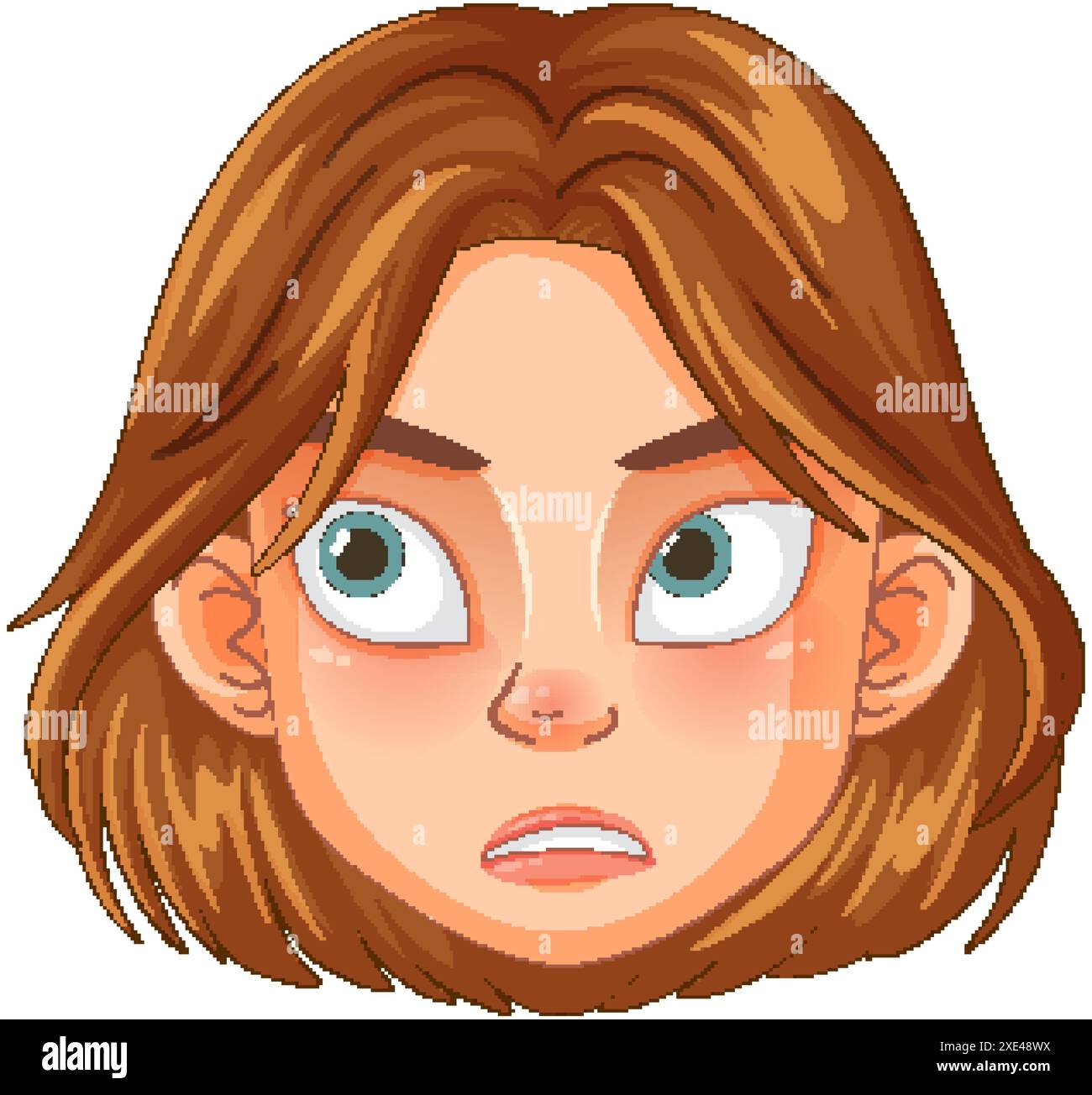 A cartoon face showing a surprised expression Stock Vector Image & Art ...