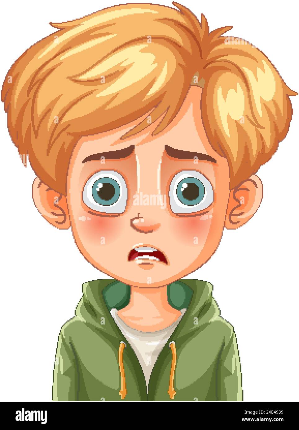 Illustration of a concerned young boy Stock Vector Image & Art - Alamy