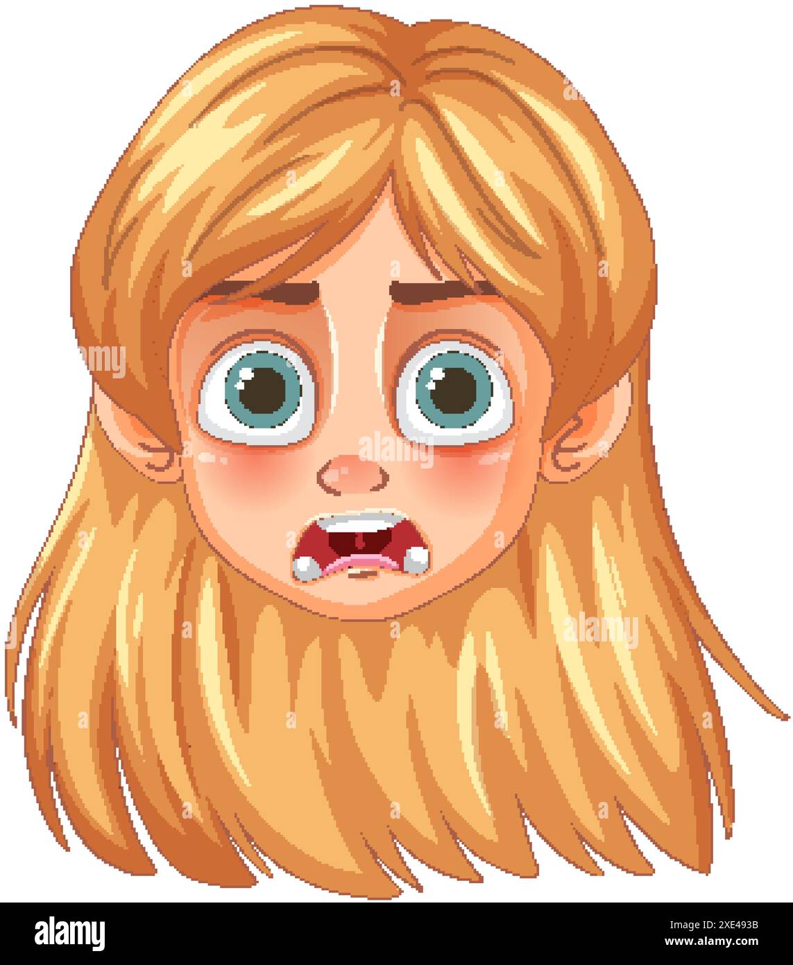 A girl with a shocked facial expression Stock Vector Image & Art - Alamy