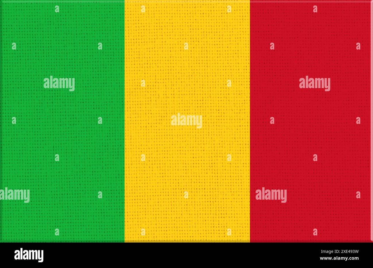 Flag of Mali. Mali flag on fabric surface. Fabric Texture. National ...