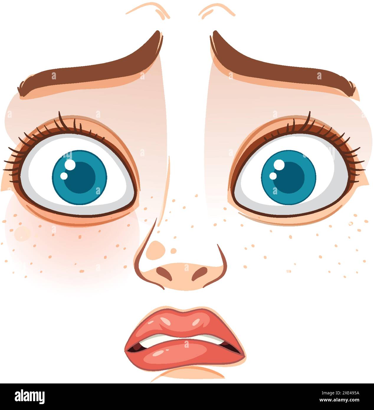 Vector art of a shocked face Stock Vector Image & Art - Alamy