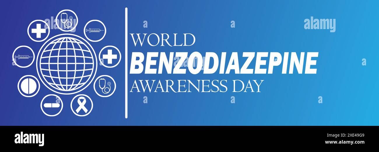 World Benzodiazepine Awareness Day. Suitable for greeting card, poster ...
