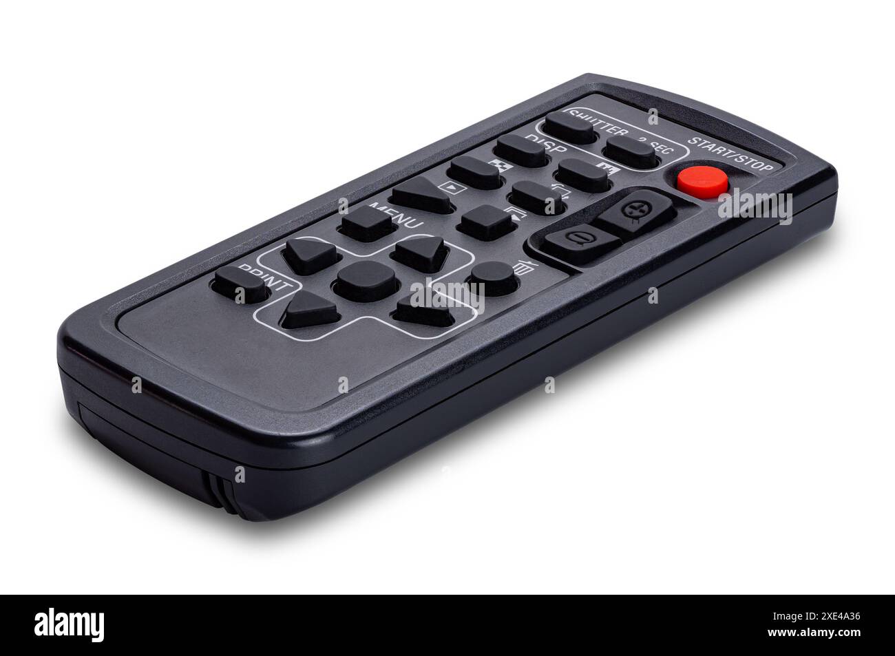 Closeup view of single wireless DSLR camera remote control isolated on ...