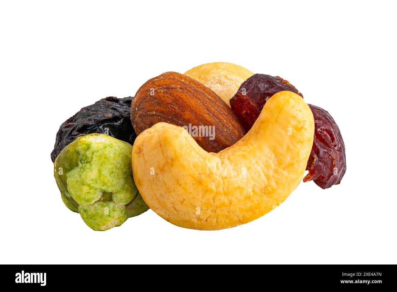 Closeup view of various salted nut and bean snack Stock Photo - Alamy