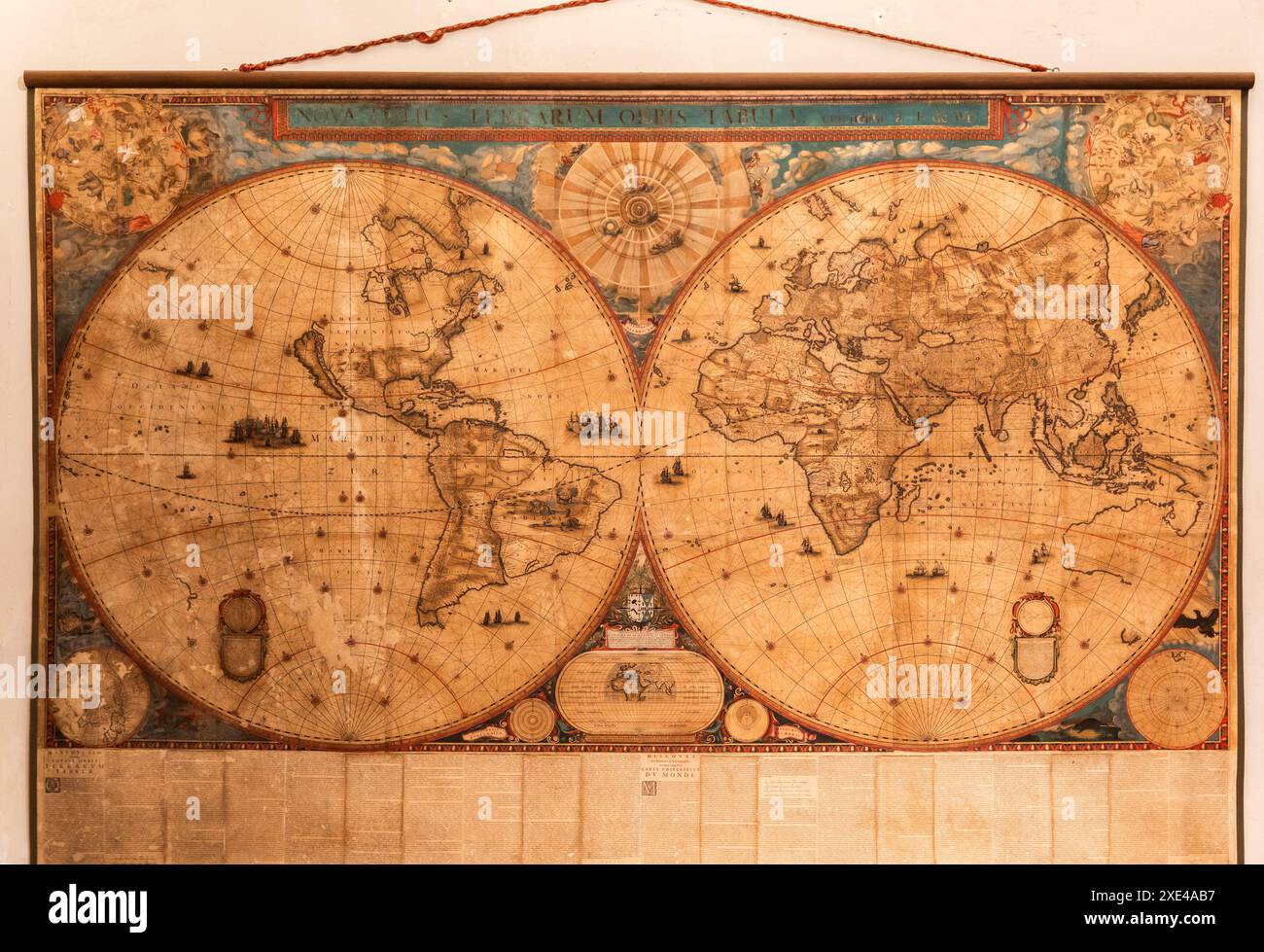 Authentic antique map. Exploration, geography, vintage background Stock ...