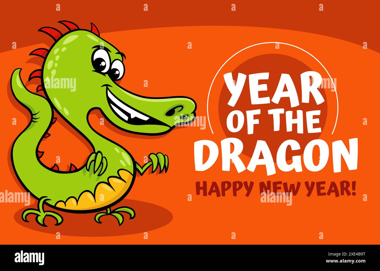 Chinese New Year design with cartoon dragon character Stock Photo - Alamy