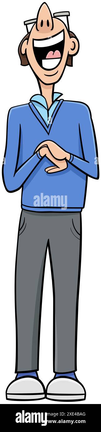 Man laughing clip art hi-res stock photography and images - Alamy