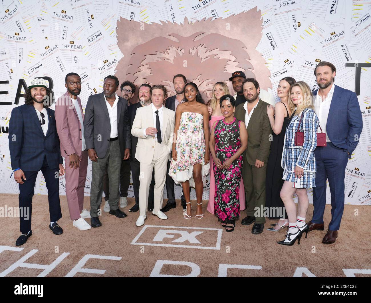 Los Angeles, USA. 25th June, 2024. (L-R) THE BEAR Season 3 Cast - Jose ...