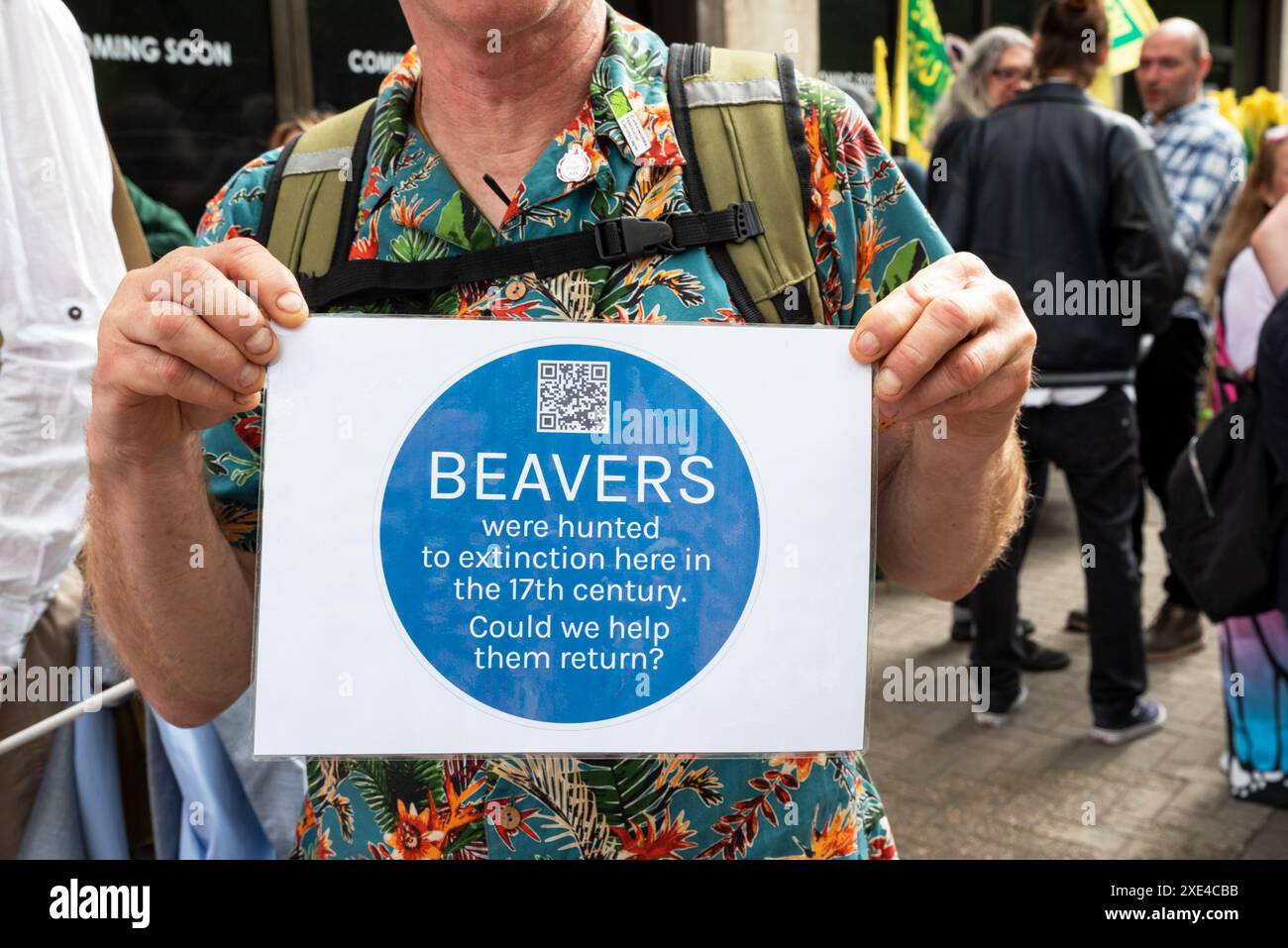 Restore Nature Now London march through central London, from Park Lane ...