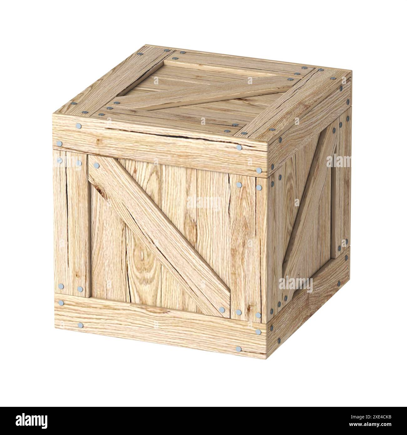 Wooden post box 3D Stock Photo - Alamy
