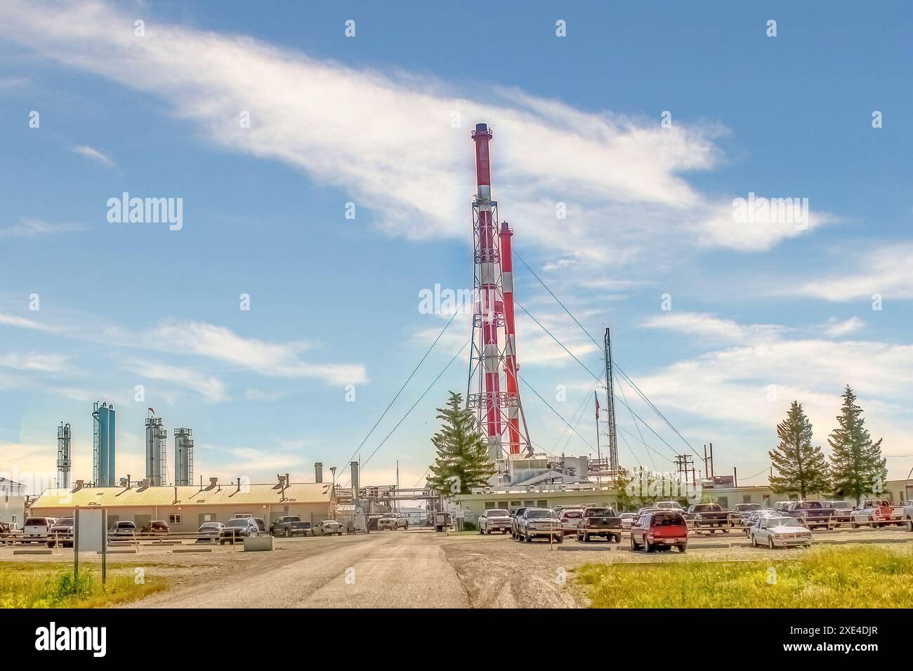 Cochrane, AB, Canada. Aug 15 ,2023. A front view of The Plant Towers ...