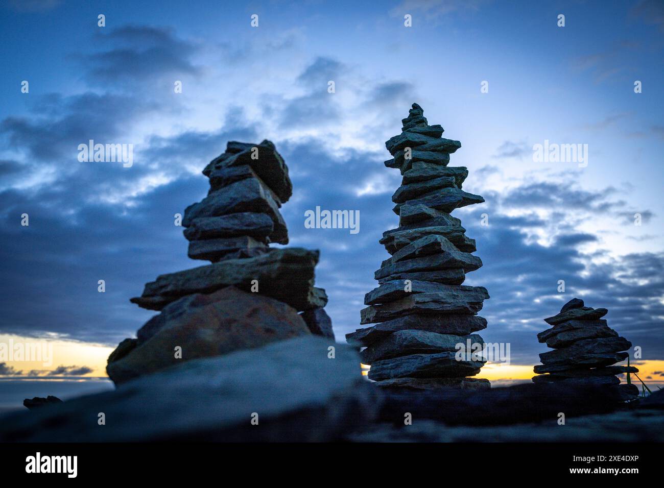 Stones piled up in balance Stock Photo - Alamy
