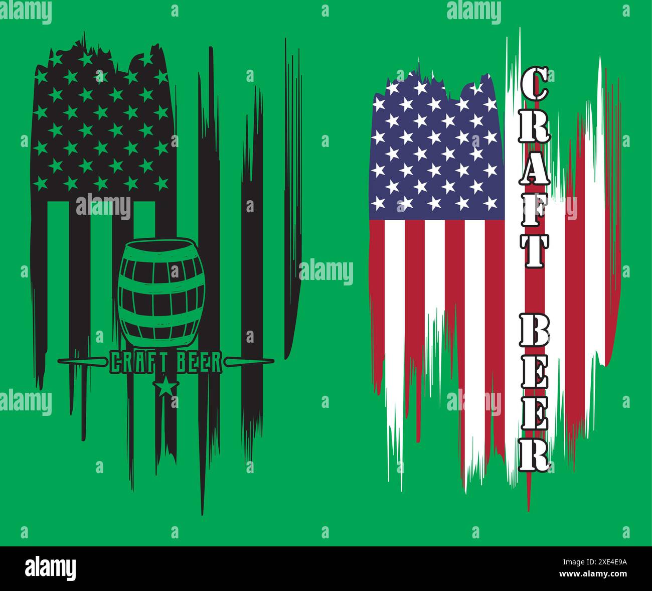 Craft beer american flag Stock Vector Images - Alamy
