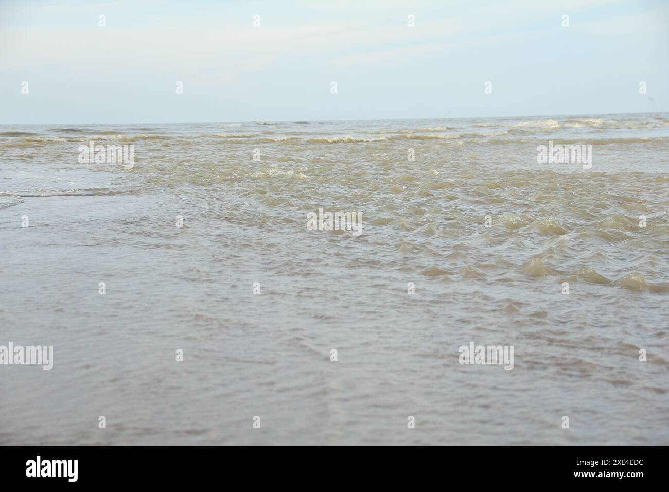 River estuaries and beaches that meet each other, brackish water ...