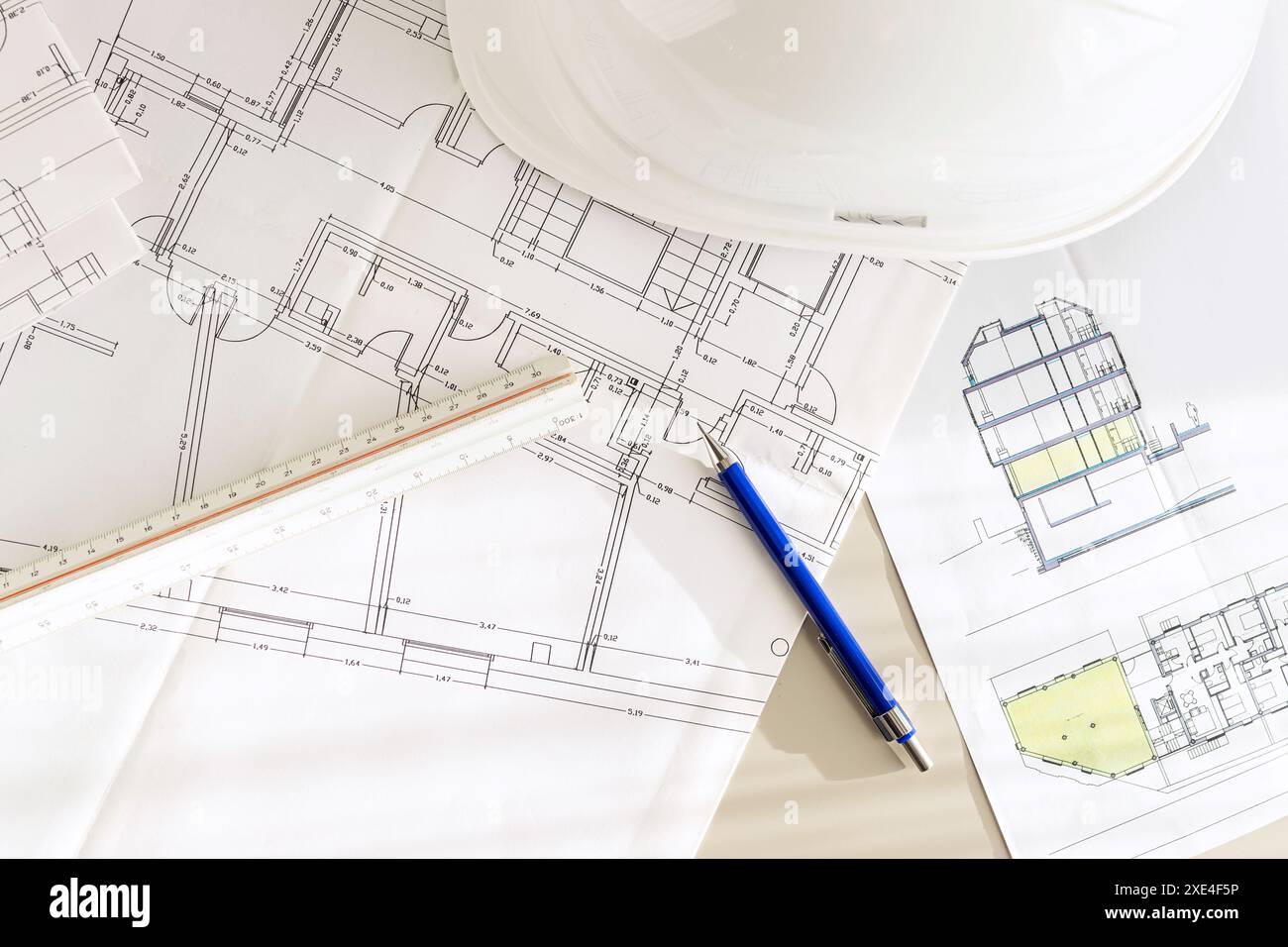 Plans desk hi-res stock photography and images - Alamy