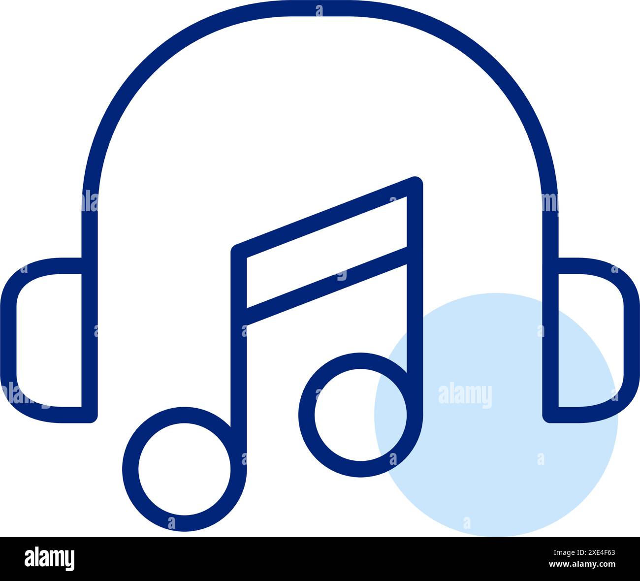 Musical notes and headphones. Listening to music. Pixel perfect ...