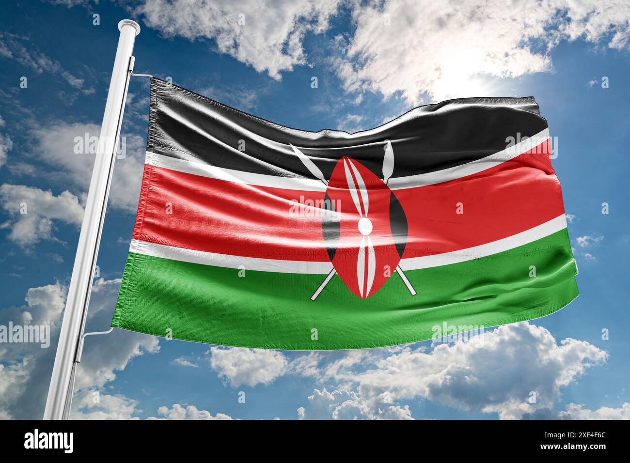 Flag of Kenya. Kenyan protesters Stock Photo - Alamy