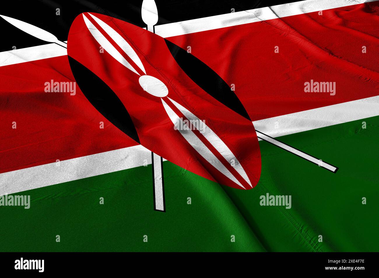 Flag of Kenya. Kenyan protesters Stock Photo - Alamy