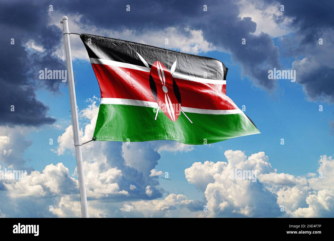 Flag of Kenya. Kenyan protesters Stock Photo - Alamy