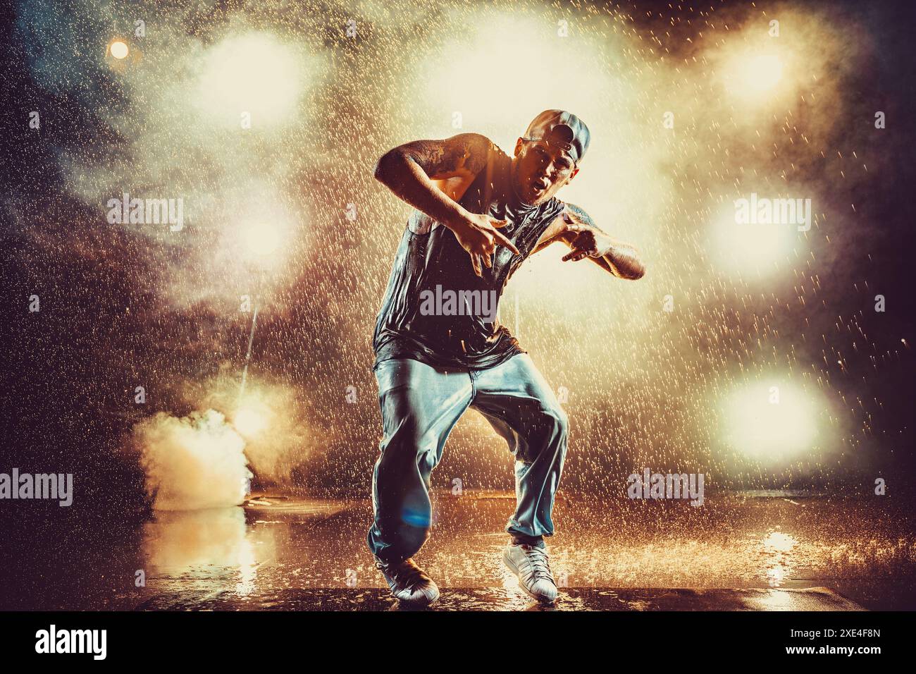 Young man dancing Stock Photo - Alamy