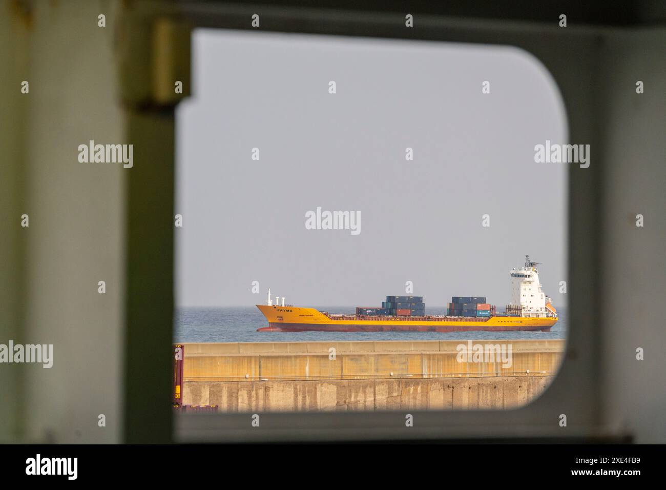 Ships loaded with containers Stock Photo - Alamy