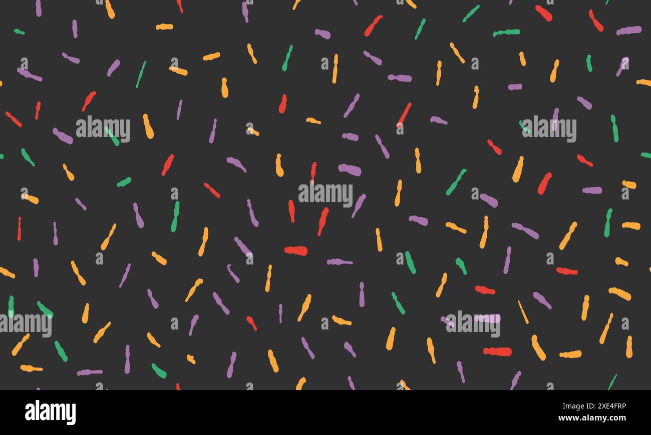 Colorful small dash background. Seamless vector pattern. Hand drawn ...